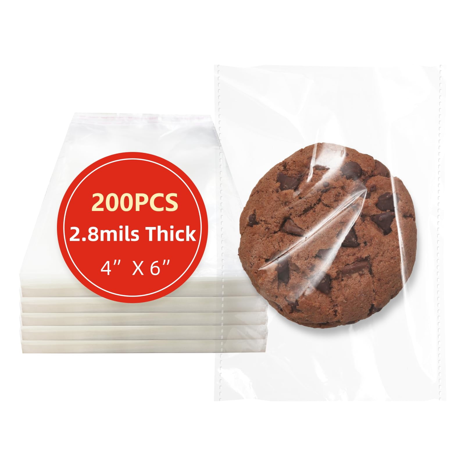 DTmasao 4x6 Inches 200 AIF9 Pcs Clear Self Sealing Cellophane Bags ...