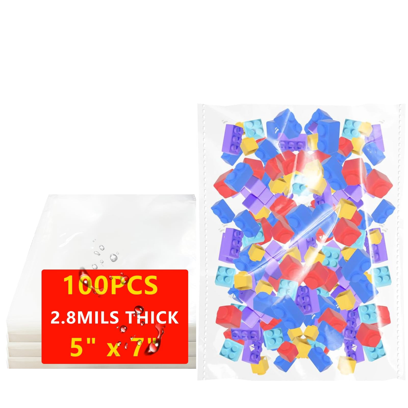 DTmasao 5x7 Inches 100 AIF9 Pcs Self Sealing Cellophane Bags Clear ...