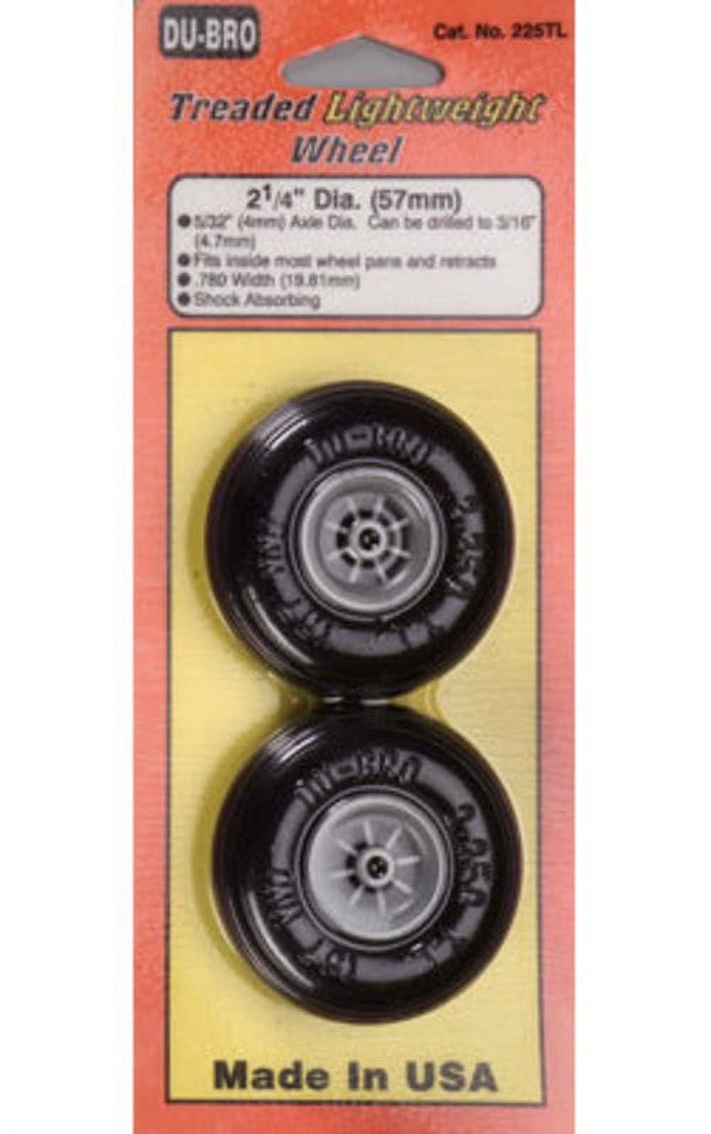 Dubro 225TL 2-1/4" Diameter Treaded Lightweight Wheel (2) - Walmart.com