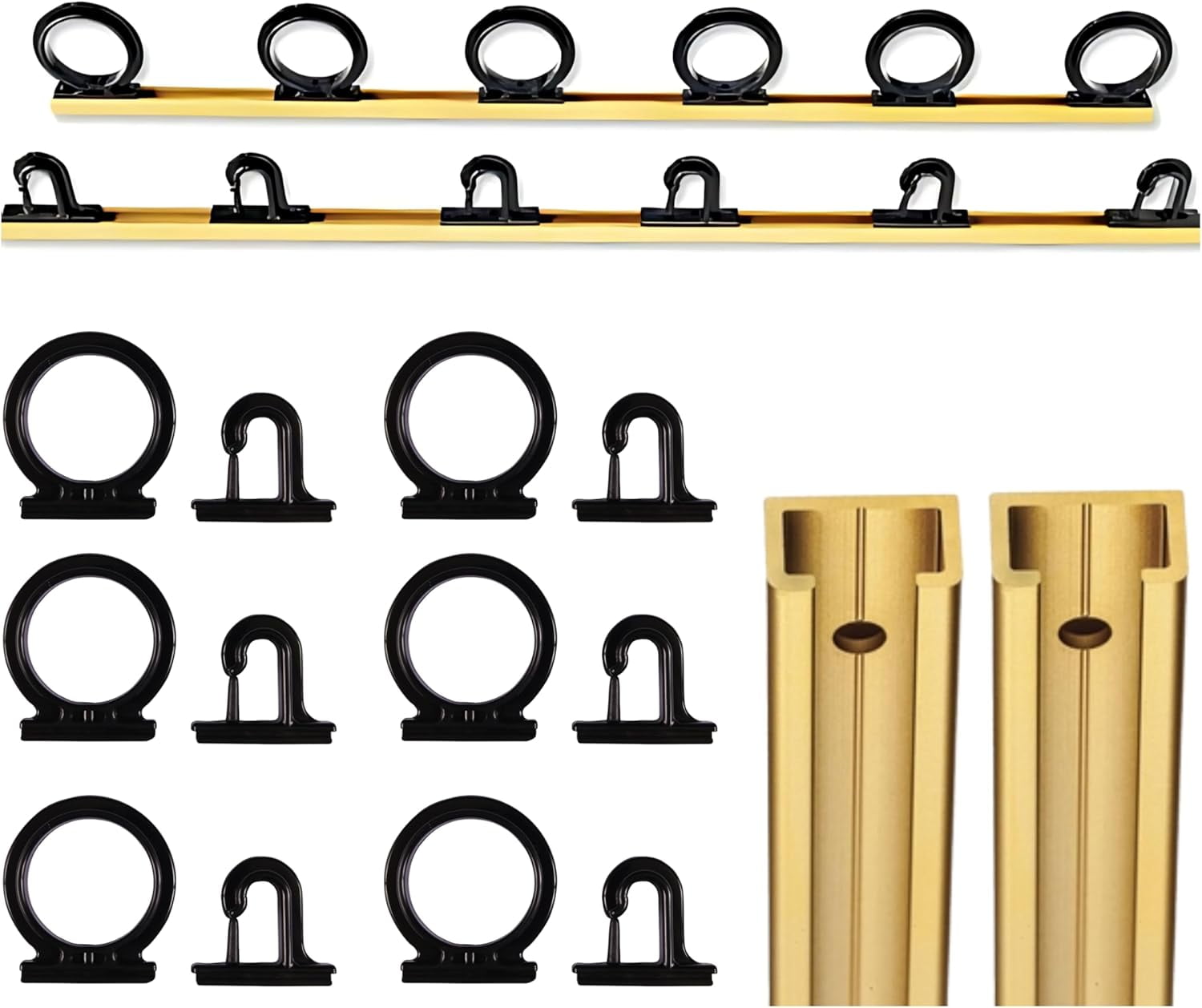 DU-BRO Fishing Trac-A-Rod Storage System, 2-Feet, Black/Gold - Walmart.com