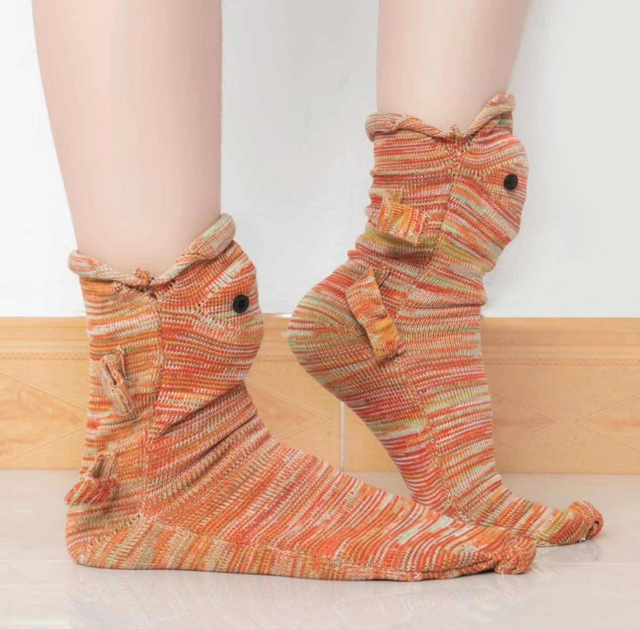 DUAIU Chameleon Socks for Women Men, Free Size Knit Animal Novelty Mid ...