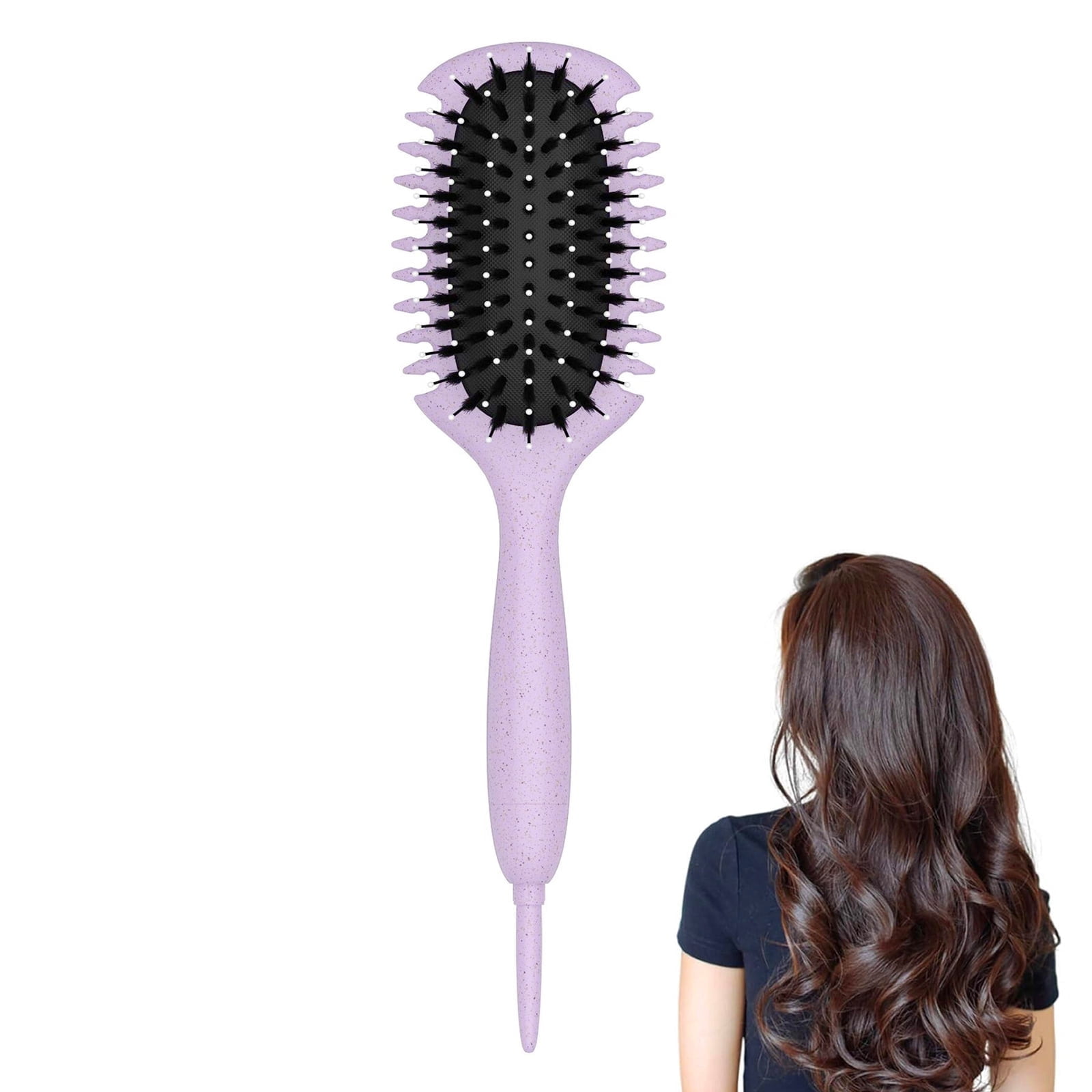 DUAIU Curls Define Styling Brush Boar Bristle Tangled Hair Comb ...