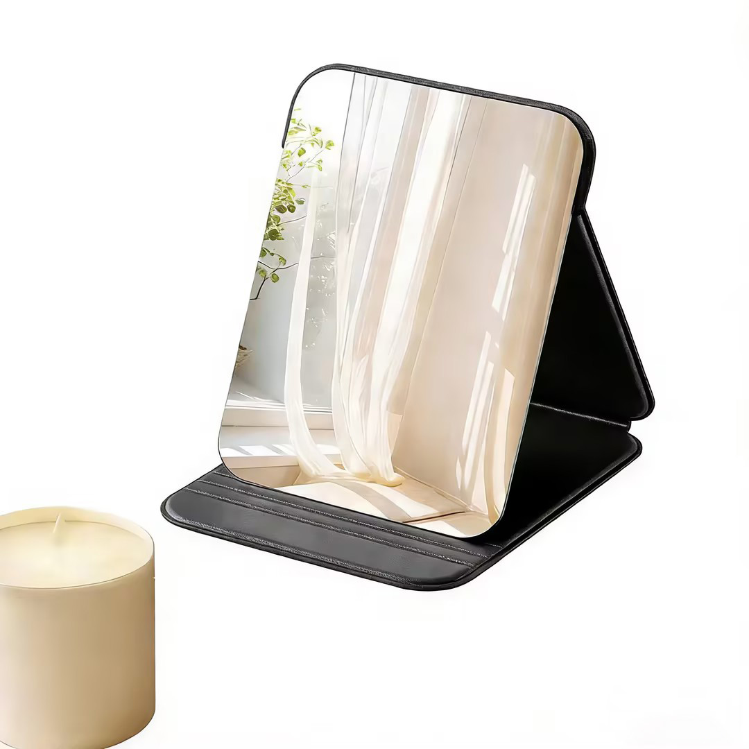 DUAIU Foldable Travel Makeup Mirror, Adjustable Angle Portable Standing ...