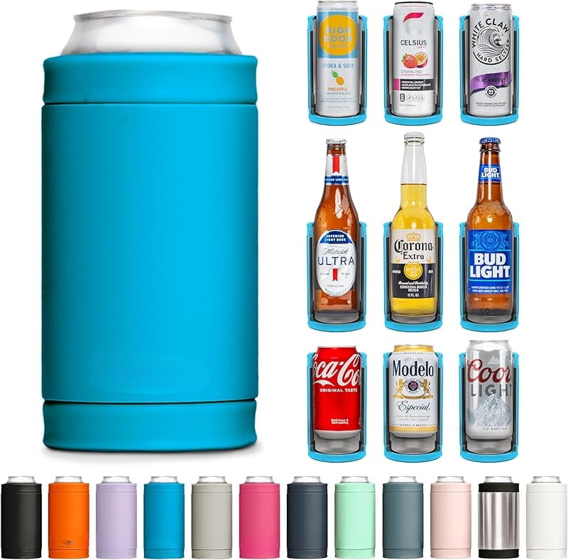 DUALIE 3 in 1 Insulated Can Cooler - 15+ Colors - Universal Size for 12 ...