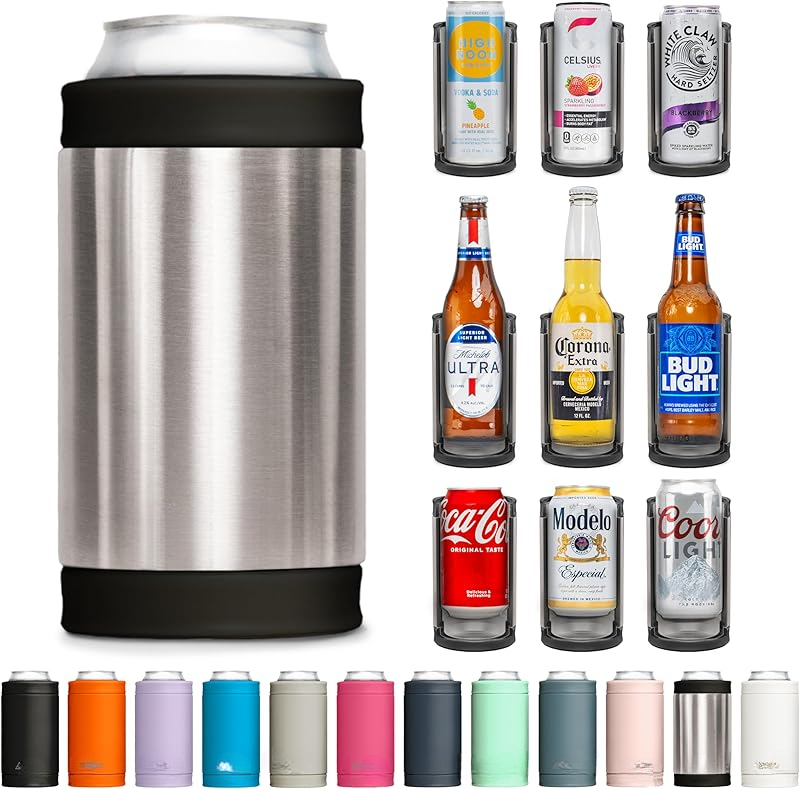 DUALIE 3 in 1 Insulated Can Cooler - 15+ Colors - Universal Size for 12 ...