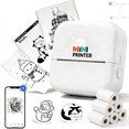 DUANJY Bluetooth Inkless Print, 2 inches Mini Thermal Printer with 5 ...