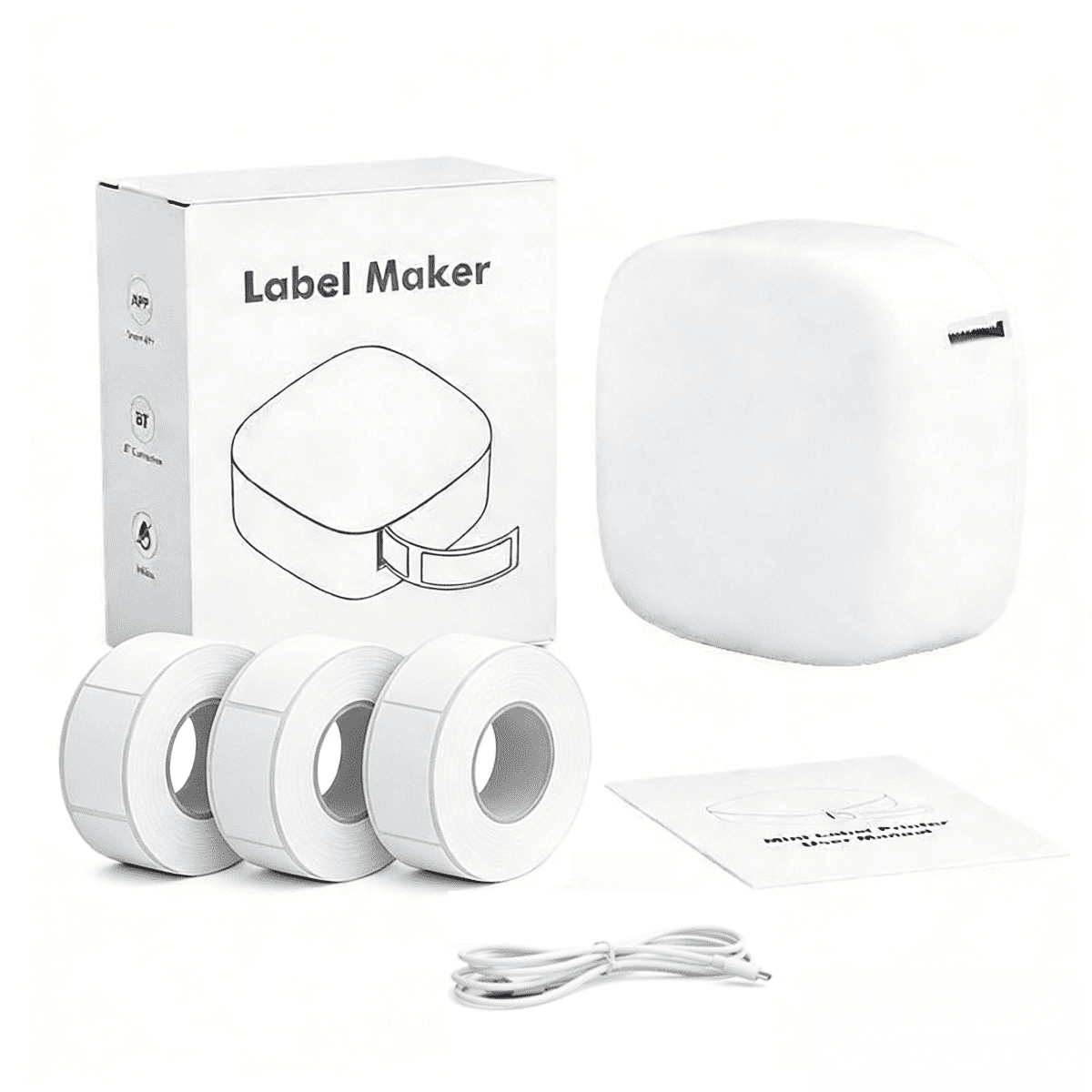 DUANJY Label Maker Combo Pack, Wireless Portable Label Printer with 10 ...