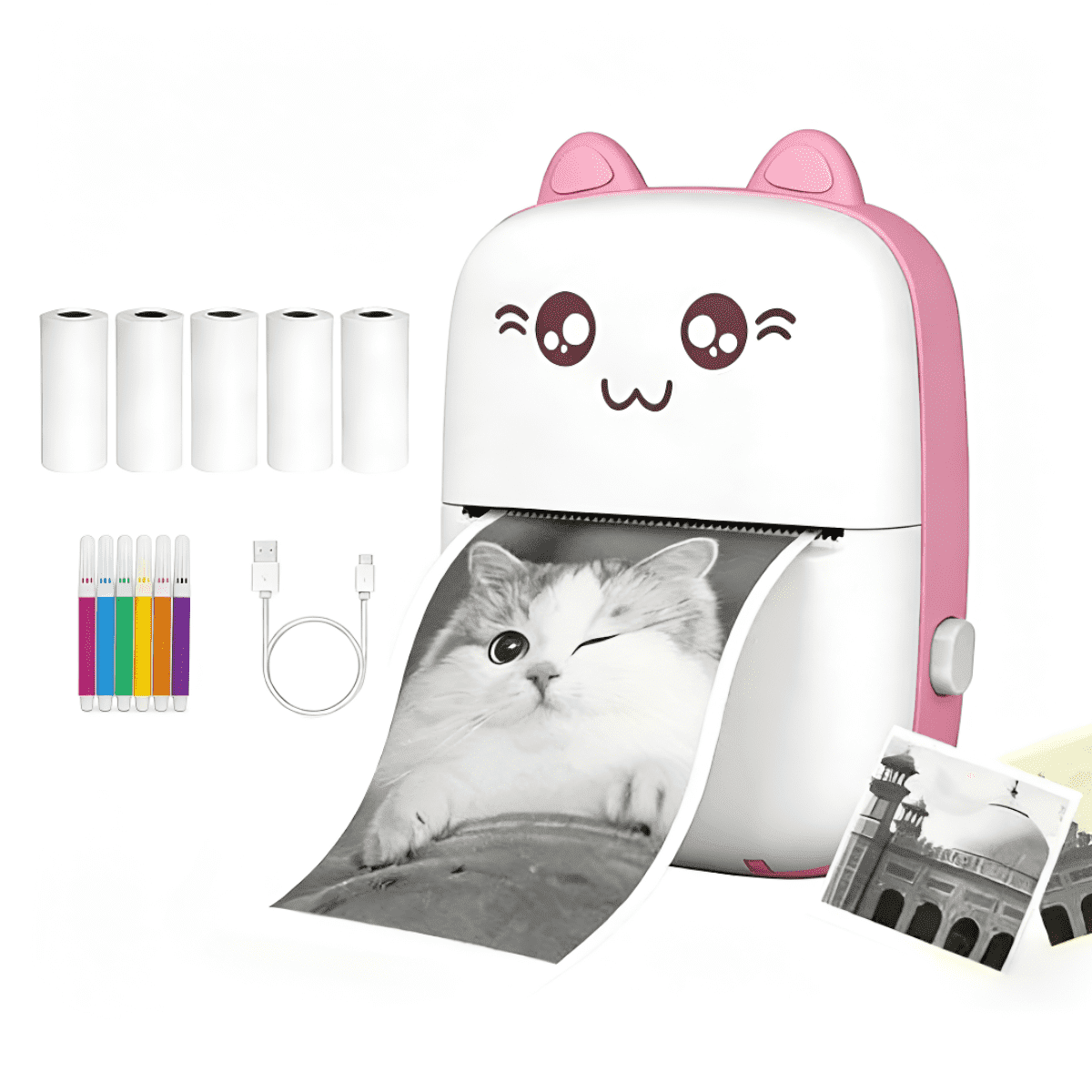 DUANJY Mini Photo Printer & Label Maker, Portable Wireless Pocket ...