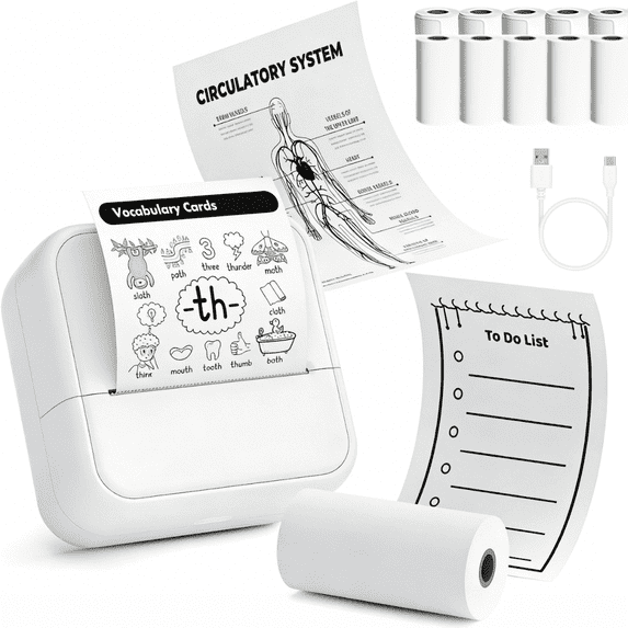 DUANJY Portable Bluetooth Label Makers, 2 inches Barcode Label Printer ...