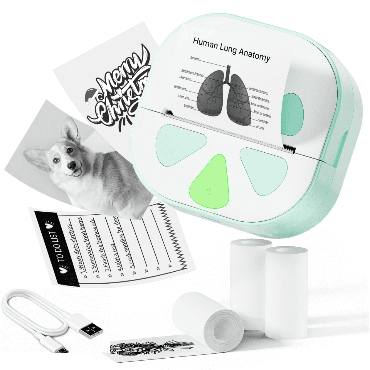 DUANJY Rechargeable Label Maker, 2 Inch Bluetooth Mini Portable lnkless ...