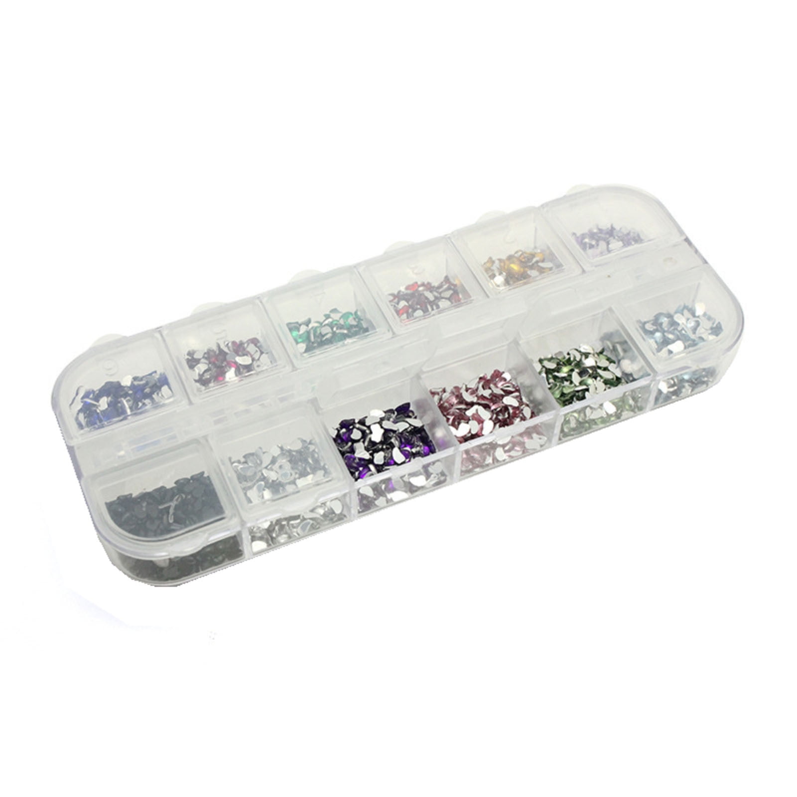 DUAONETS Fashional Nail Art Rhinestone Set 12-Colours for women and ...
