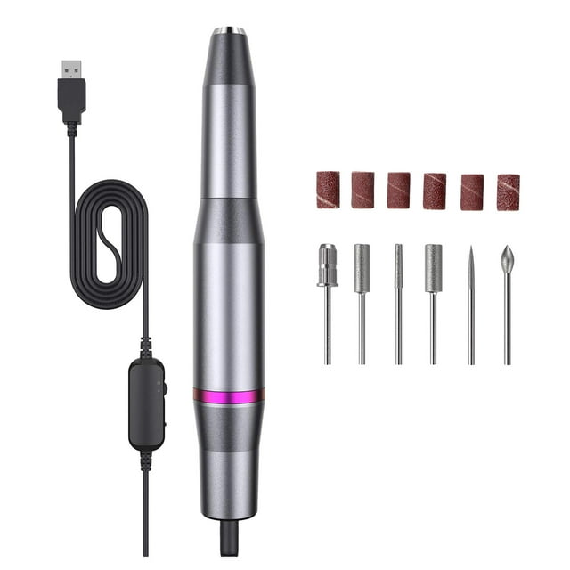 DUAONETS Nail Drill Electric Nail Drill Rechargeable Portable Nail File ...