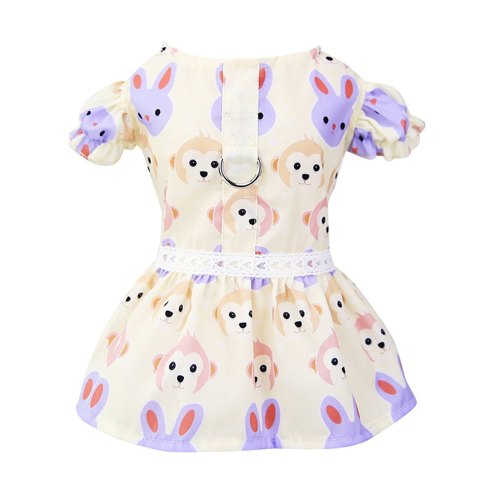 DUAONETS Spring and Summer Puppy Clothes Monkey Rabbit Petal Skirt ...