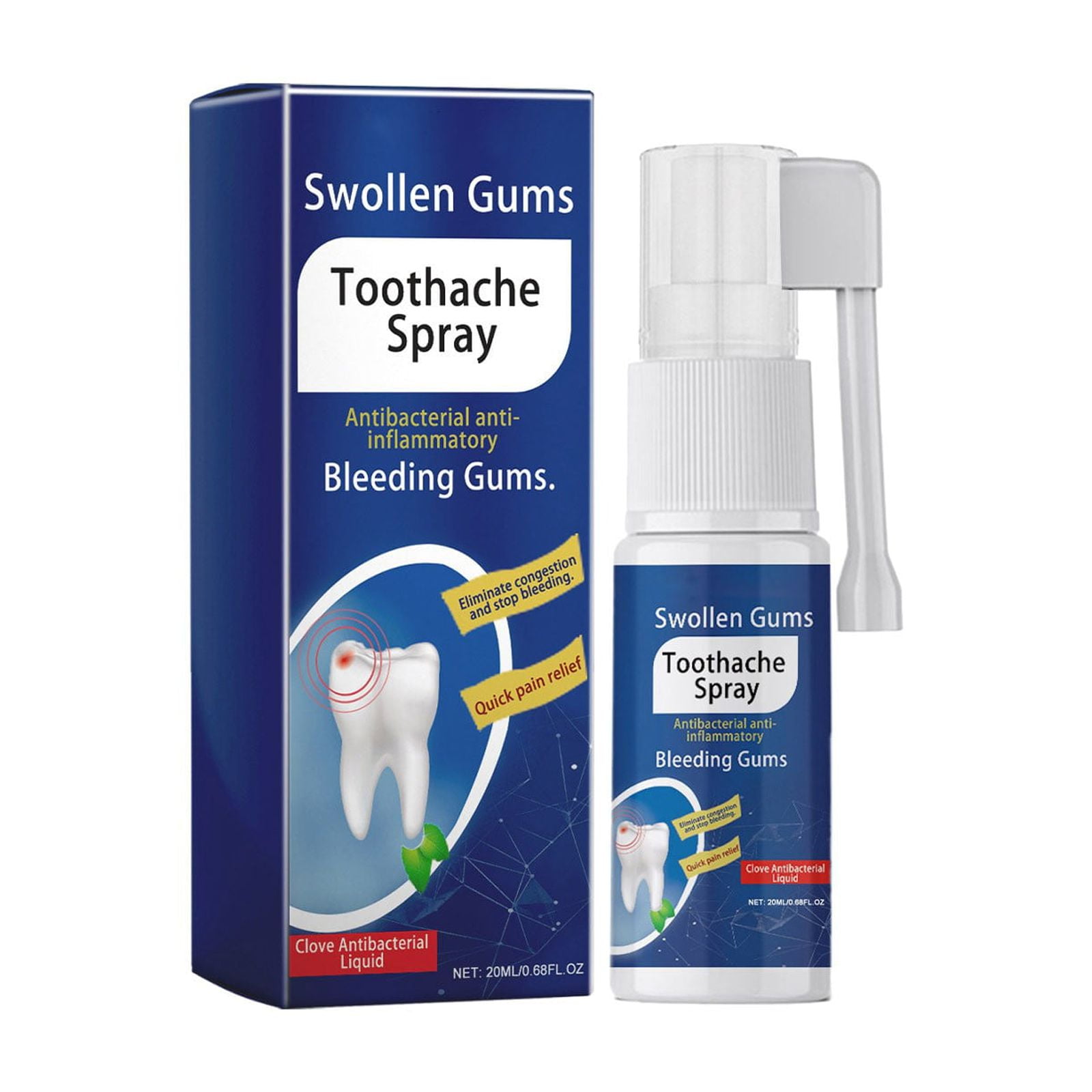 DUAONETS Toothache Care Spray Swelling and of Gums Teeth Toothache and ...