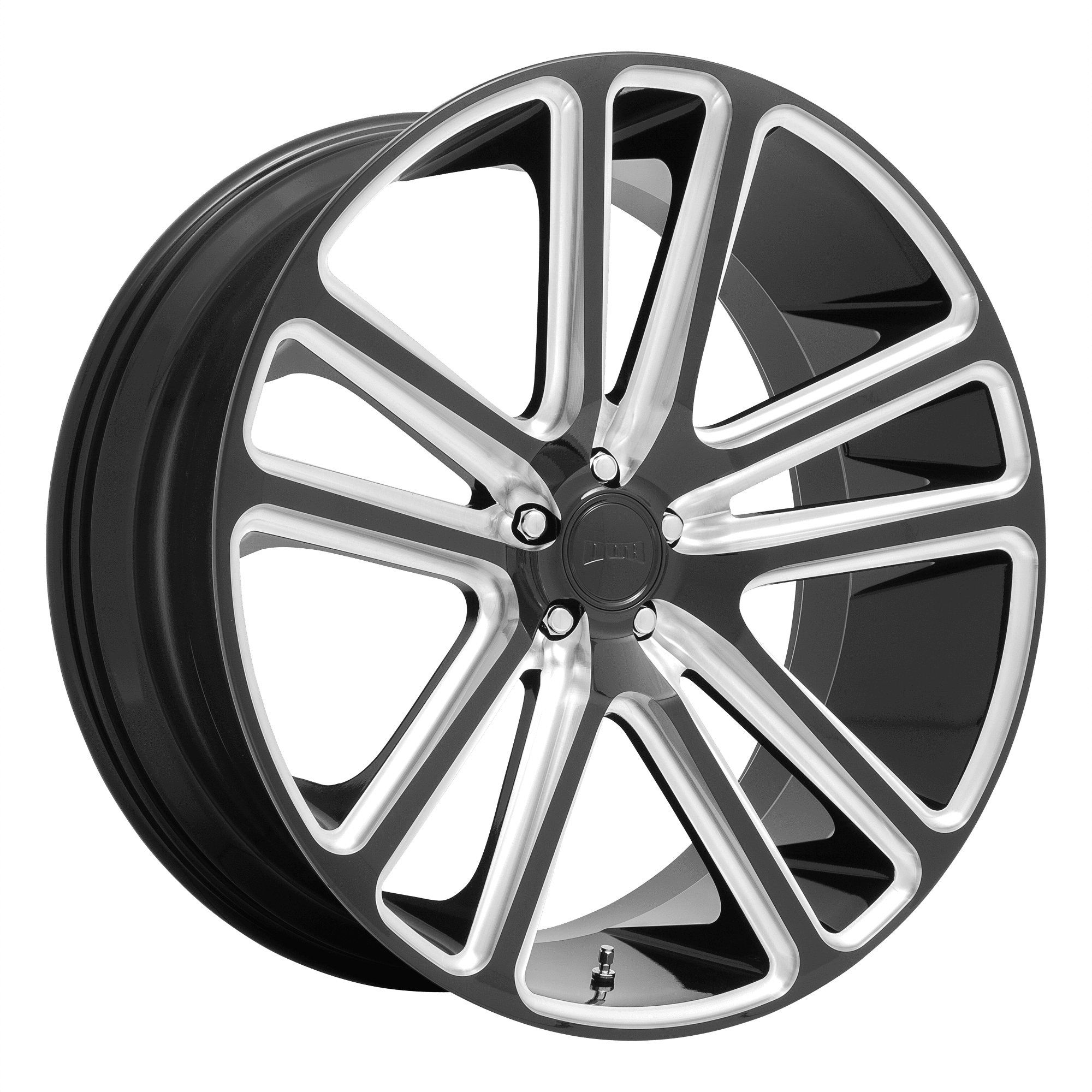 DUB 1PC Aluminum Rim S255 FLEX 24X10in Gloss Black Milled Finish ...