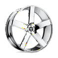 DUB 1PC Cast Aluminum Rim S115 22X8.5 5X4.5 CHR-PLATED 38MM, S115228565 ...