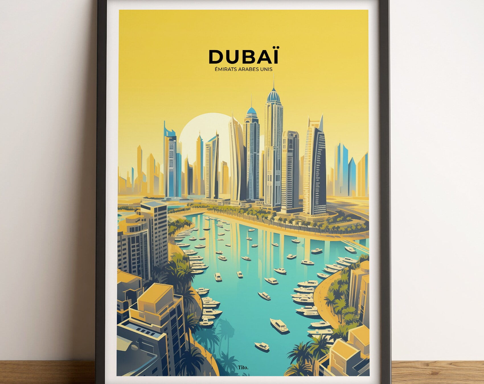 DUBAI poster · Dubai travel poster · Dubai art print · Dubai vintage ...