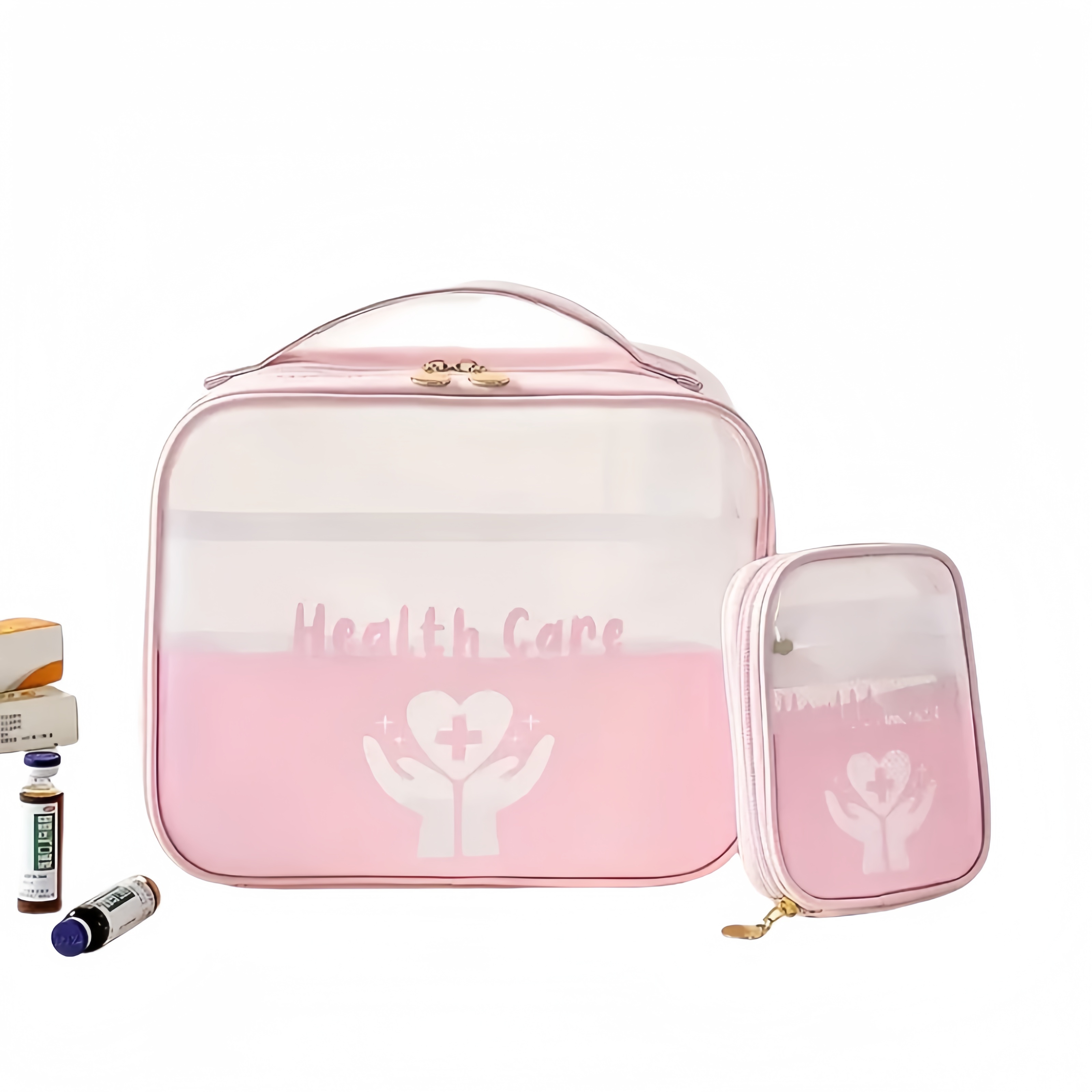 BKSDUEH 2pcs Portable First Aid Kit, Zippered Medication Organizer ...