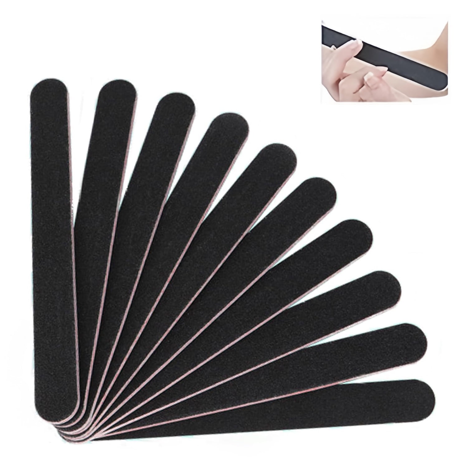 BKSDUEH Professional Nail File Set, 10Pcs 100/180 Grit Double-Sided ...