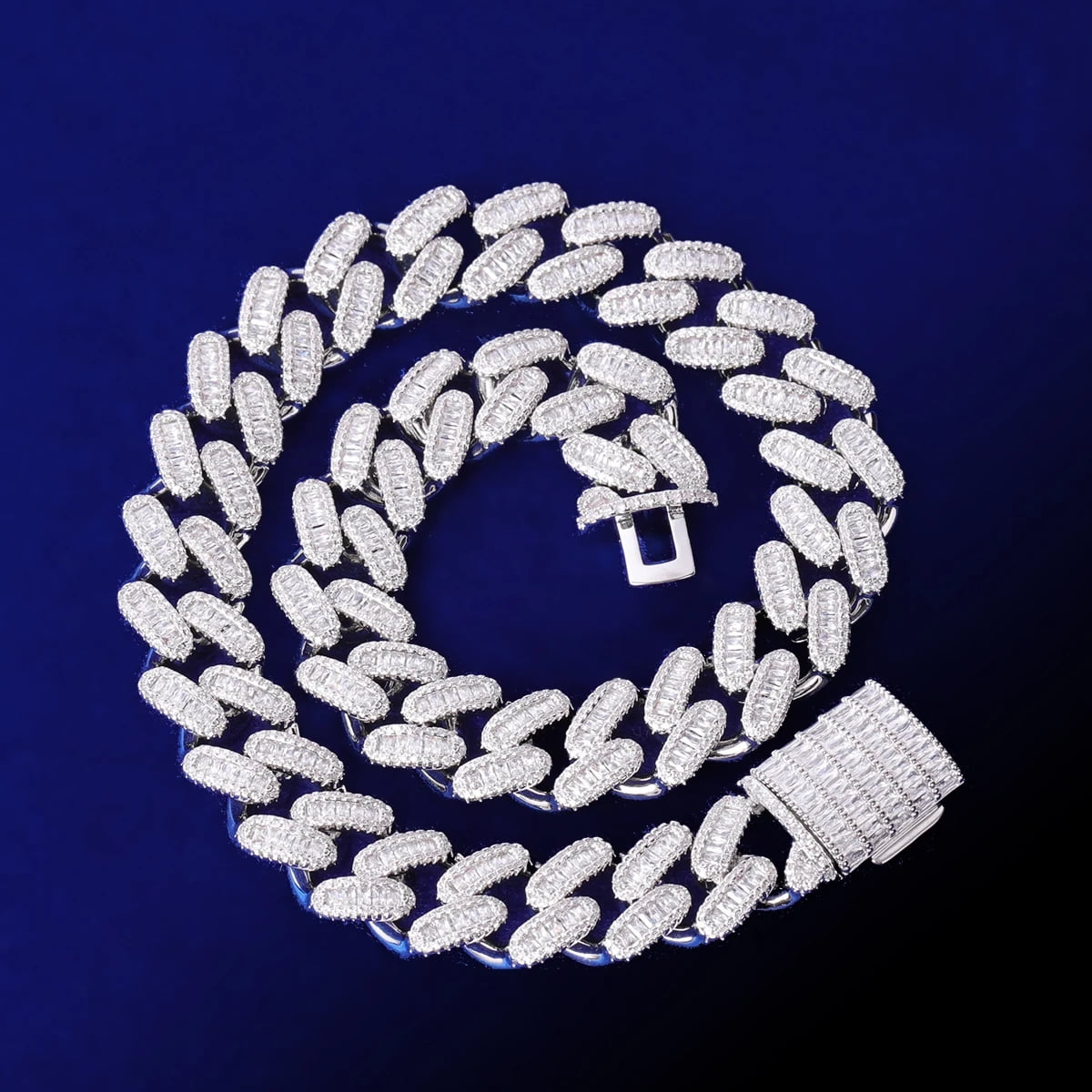 DUBSS Iced Out 15mm Miami Cuban Link Chain for Men Micro Pave Prong ...