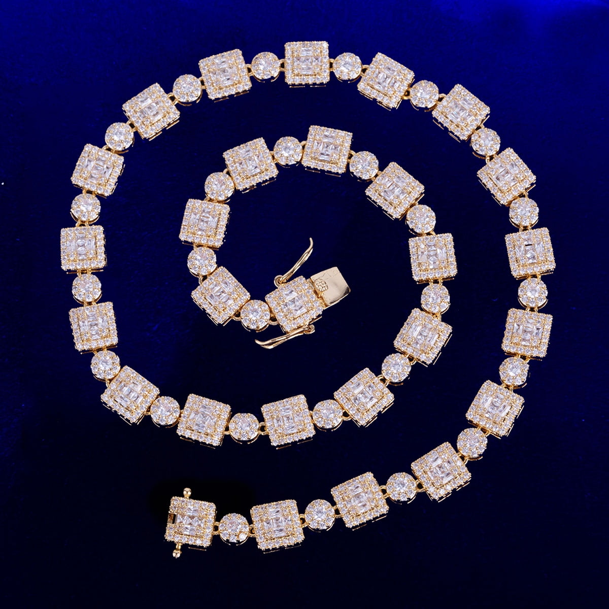 DUBSS Icon Tennis Chain for Men Iced Out Necklace Choker Real Gold ...