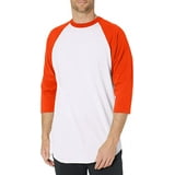 DUCHINNI MJ Soffe Men's 3/4 Sleeve Baseball Jersey, Small, Orange ...
