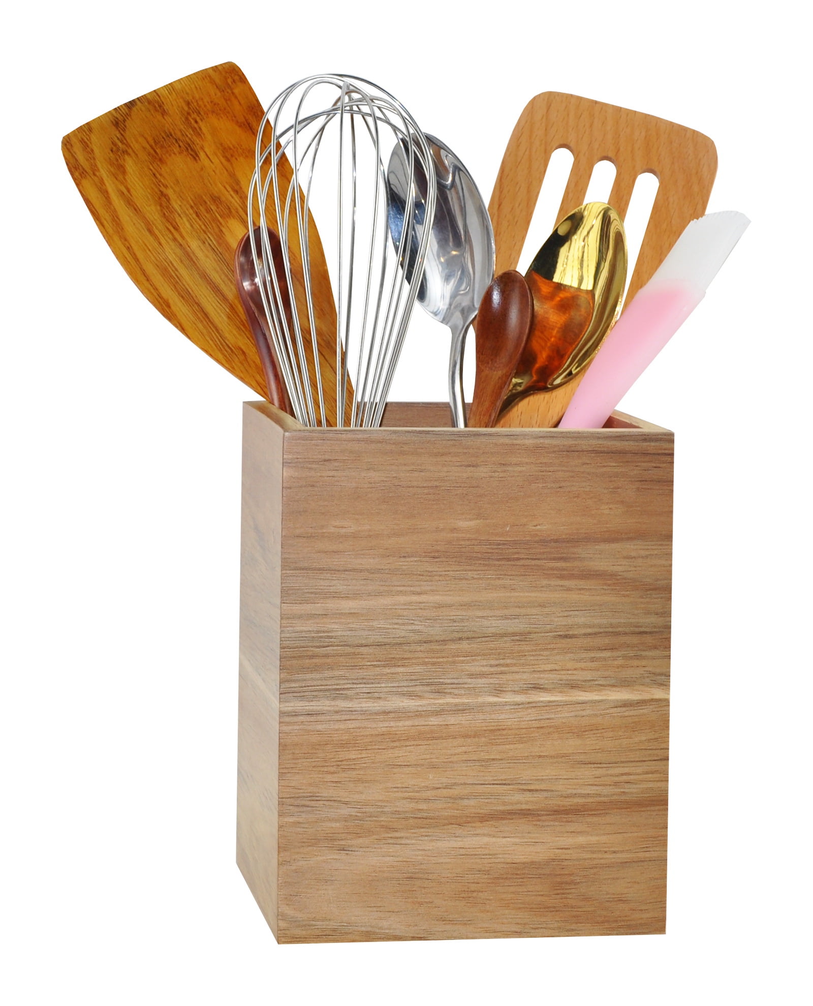 DUCIHBA Wooden Kitchen Utensil Holder - Organizer Crock for Cooking ...