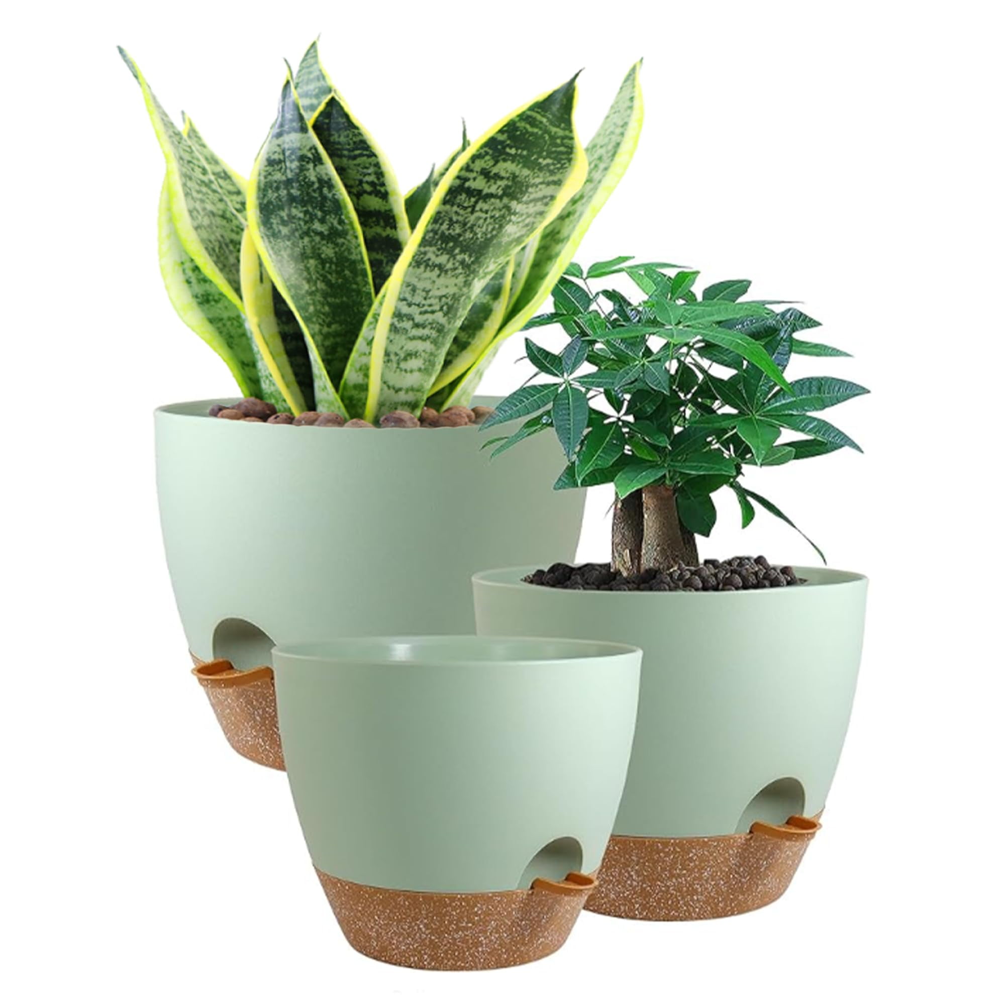 DUCINO Plant Pots 12/10/9 inch Large Self Watering Planters,Set of 3 ...
