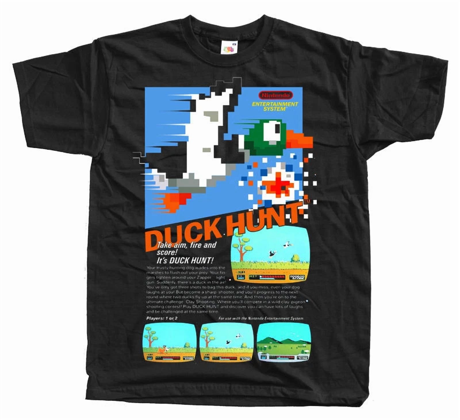 DUCK HUNT box 2 Nes T shirt Black Arcade Famicom NES v | eBay - Walmart.com