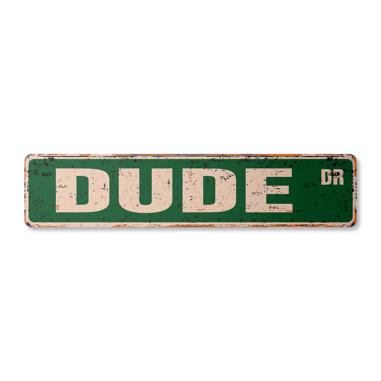 DUDE Vintage Plastic Street Sign guy man friend male daddy | Indoor ...