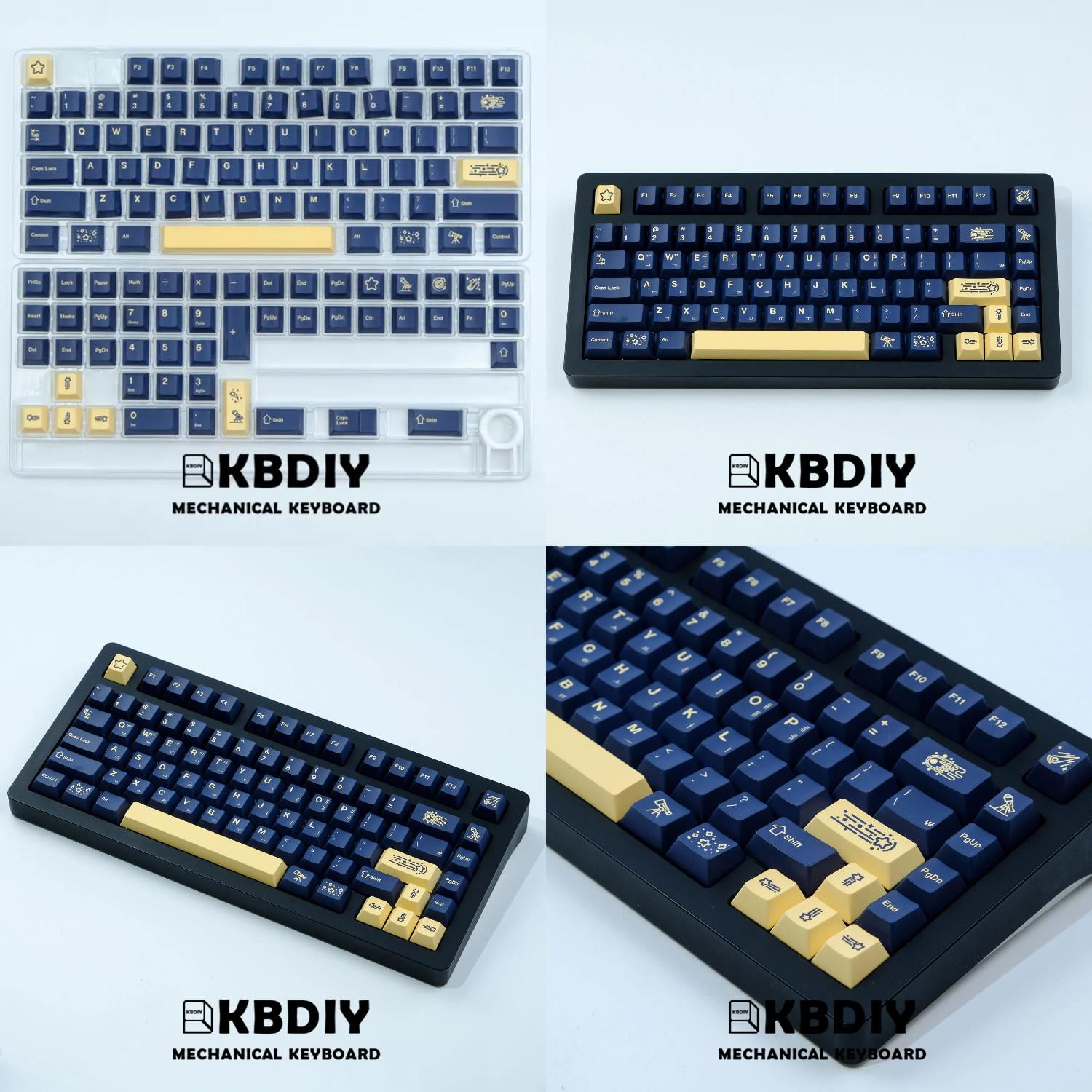 DUFDERIA 124 Keys GMK Stargaze Clone PBT Korean Keycaps Cherry MX ...