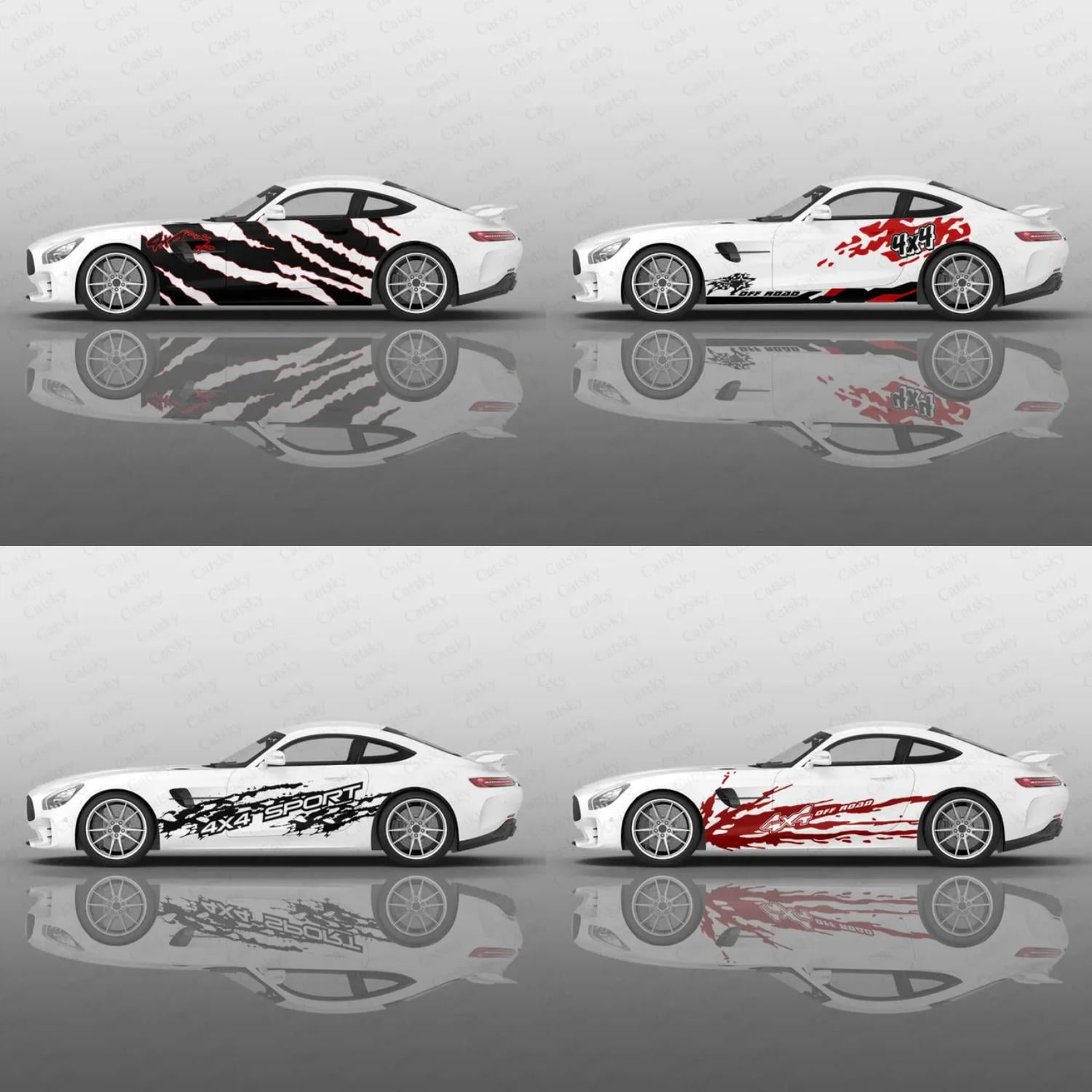 DUFDERIA 4X4 Off Road Car Body Stickers Itasha Vinyl Car Side Decal ...