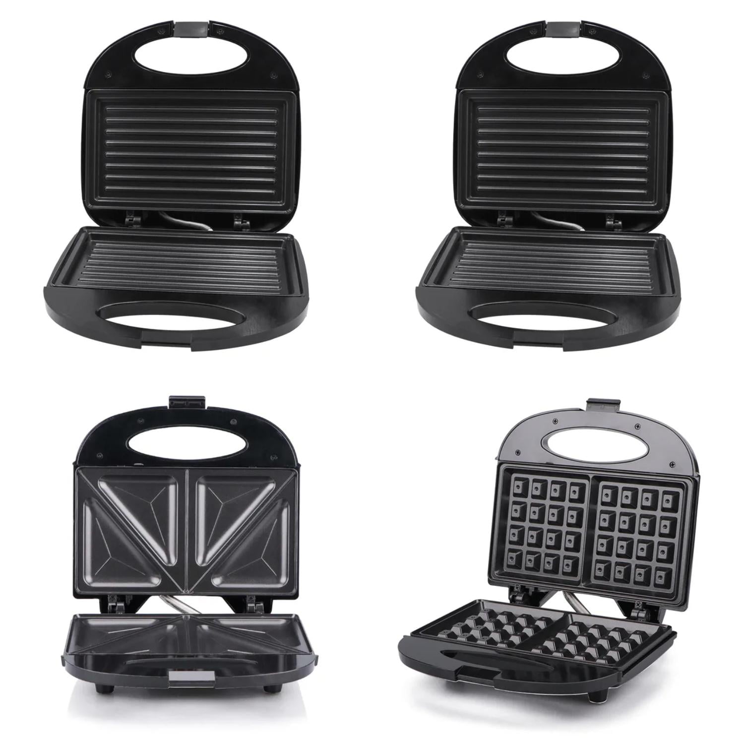 DUFDERIA 850W Mini Non-Stick Double Sided Heating Waffle Maker Sandwich ...