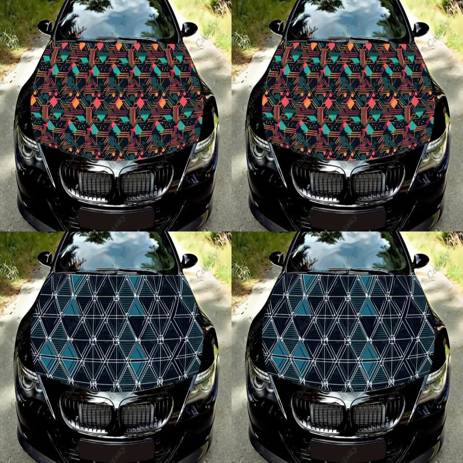 DUFDERIA Abstract Shapes Cool Design Car Hood Decal Vinyl Stickers Wrap ...
