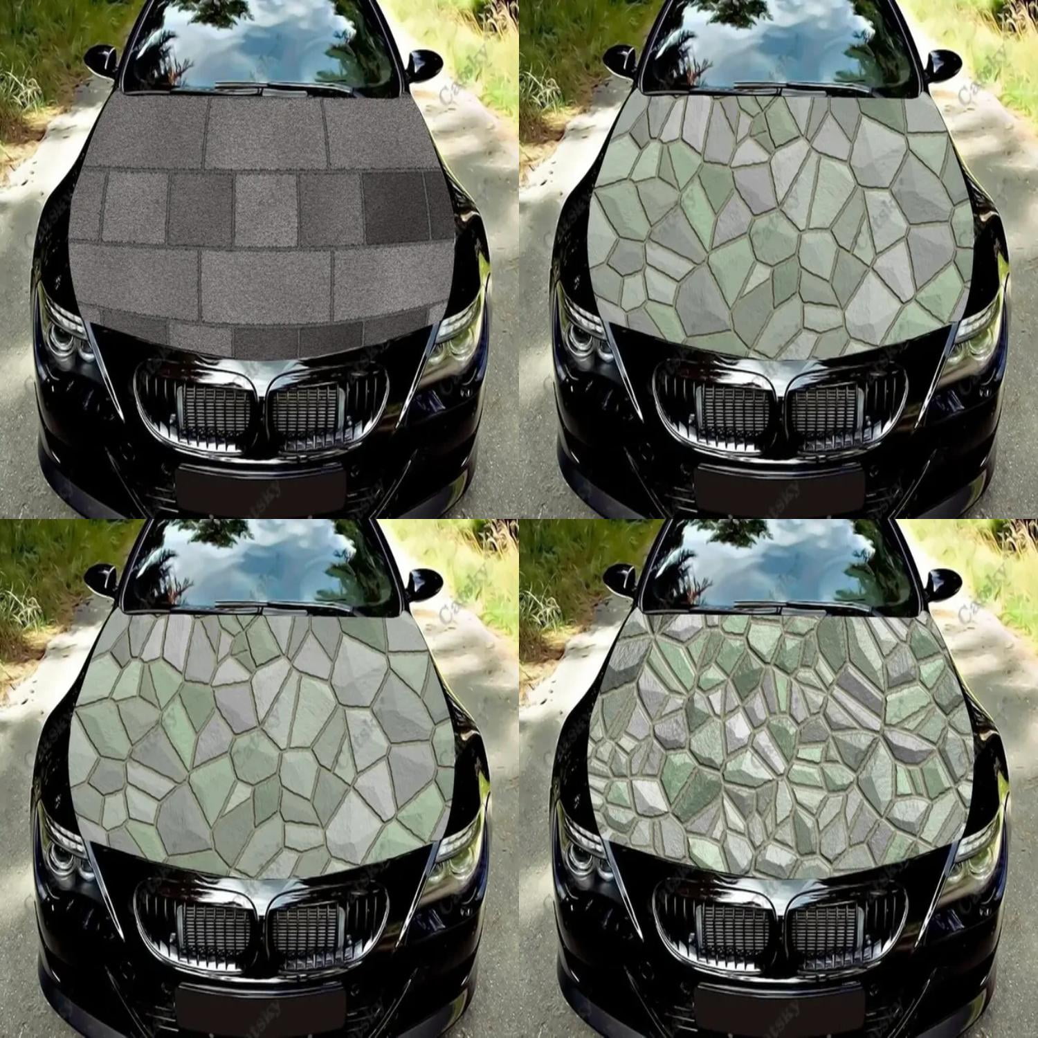 DUFDERIA Abstract Tiles Texture Car Hood Vinyl Stickers Wrap Vinyl Film ...