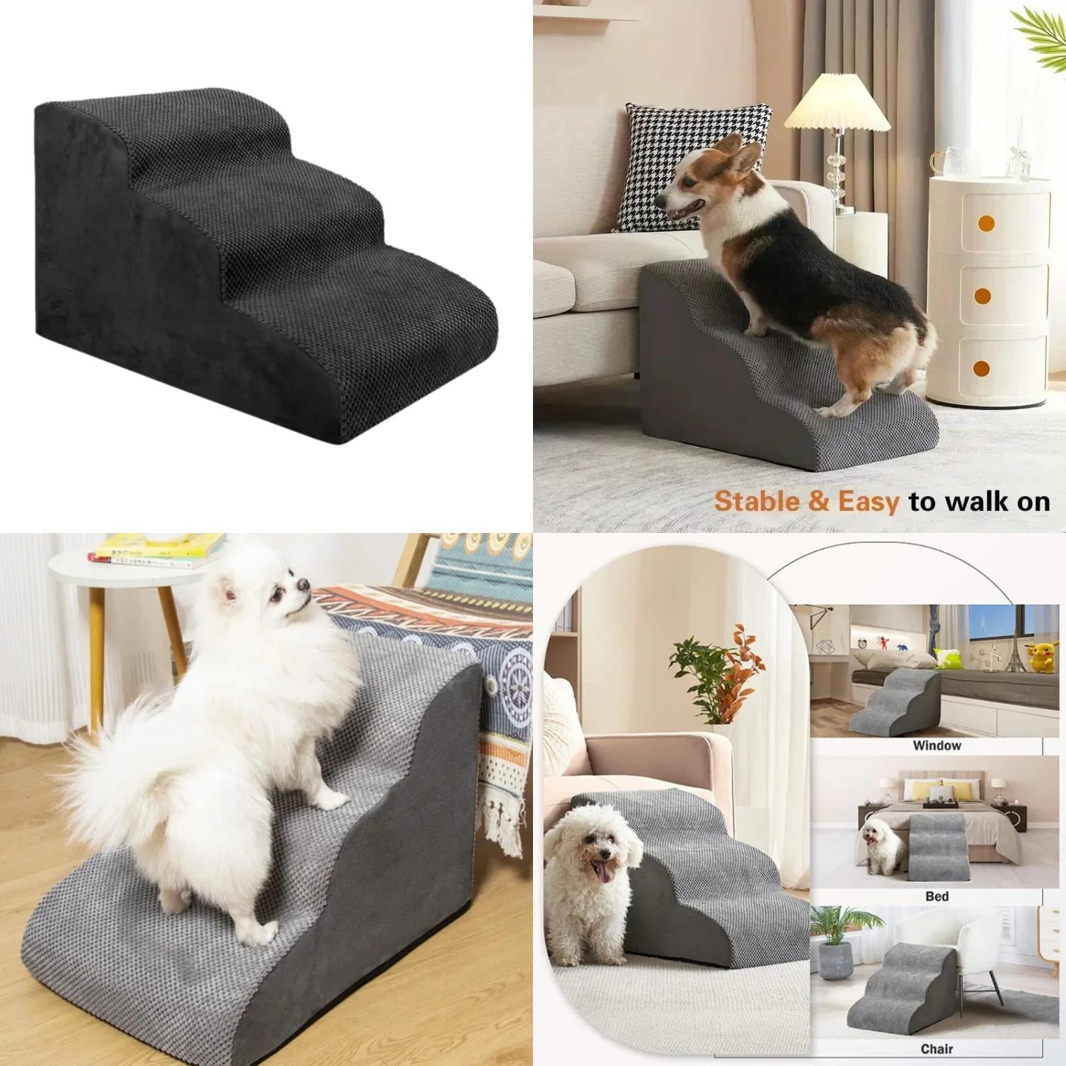 DUFDERIA Anti Slip Small Pet Ladder for Bedding - Pet Supplies for Dogs ...