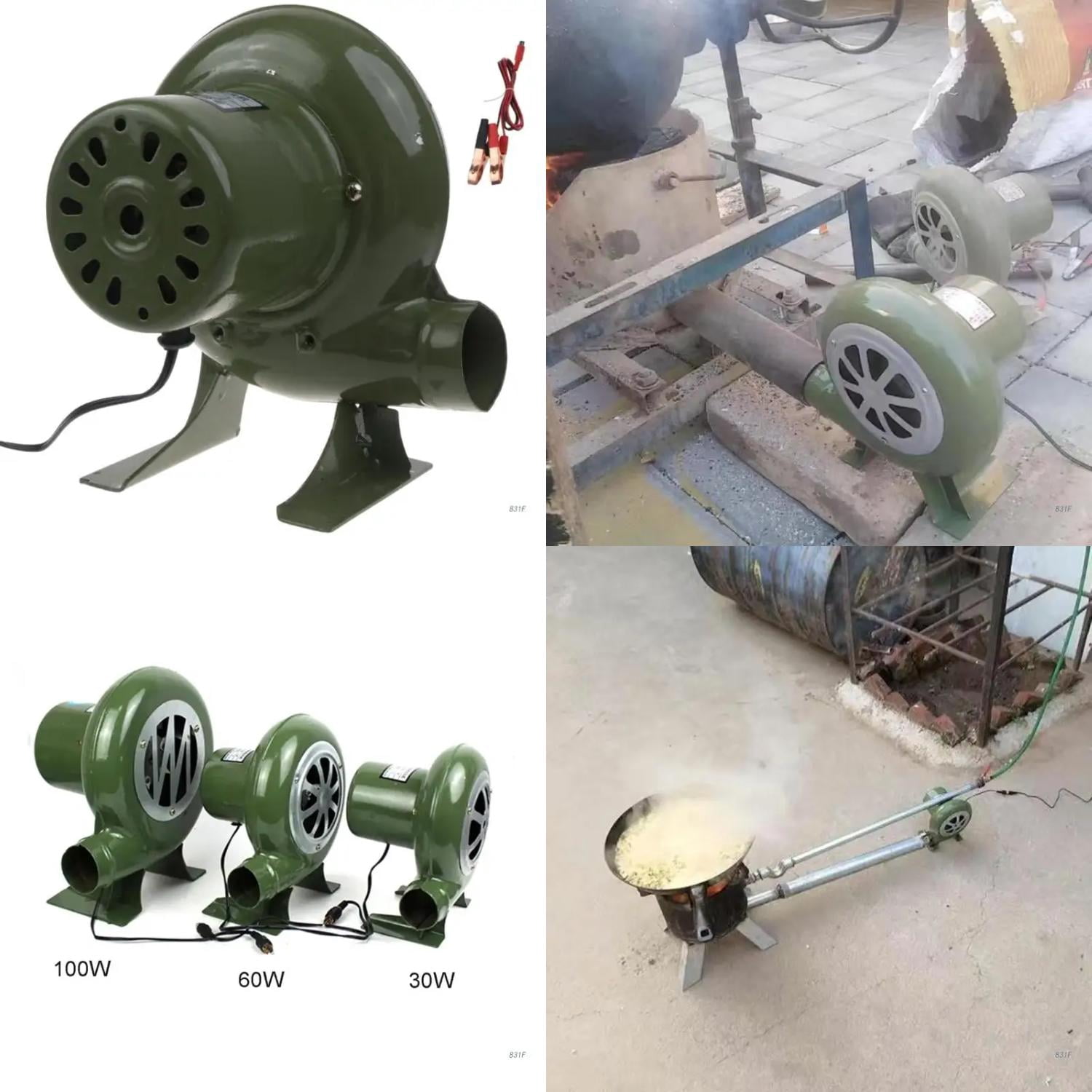 DUFDERIA BBQ Fan Outdoor Cooking Camping Fire Starter Grill Fan ...