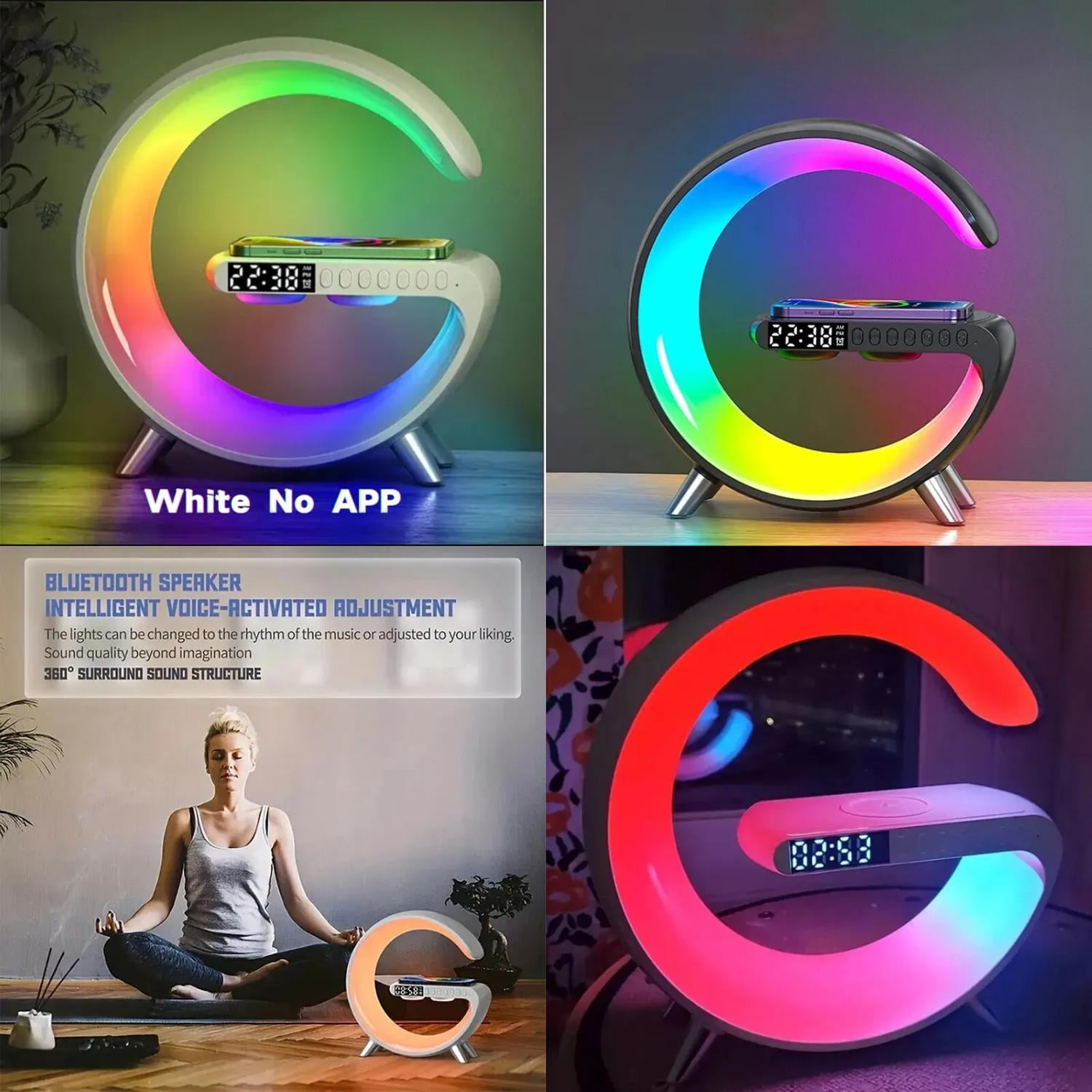 DUFDERIA Big G Light Smart Light Wireless Charger Music Desk Lamp Big G ...