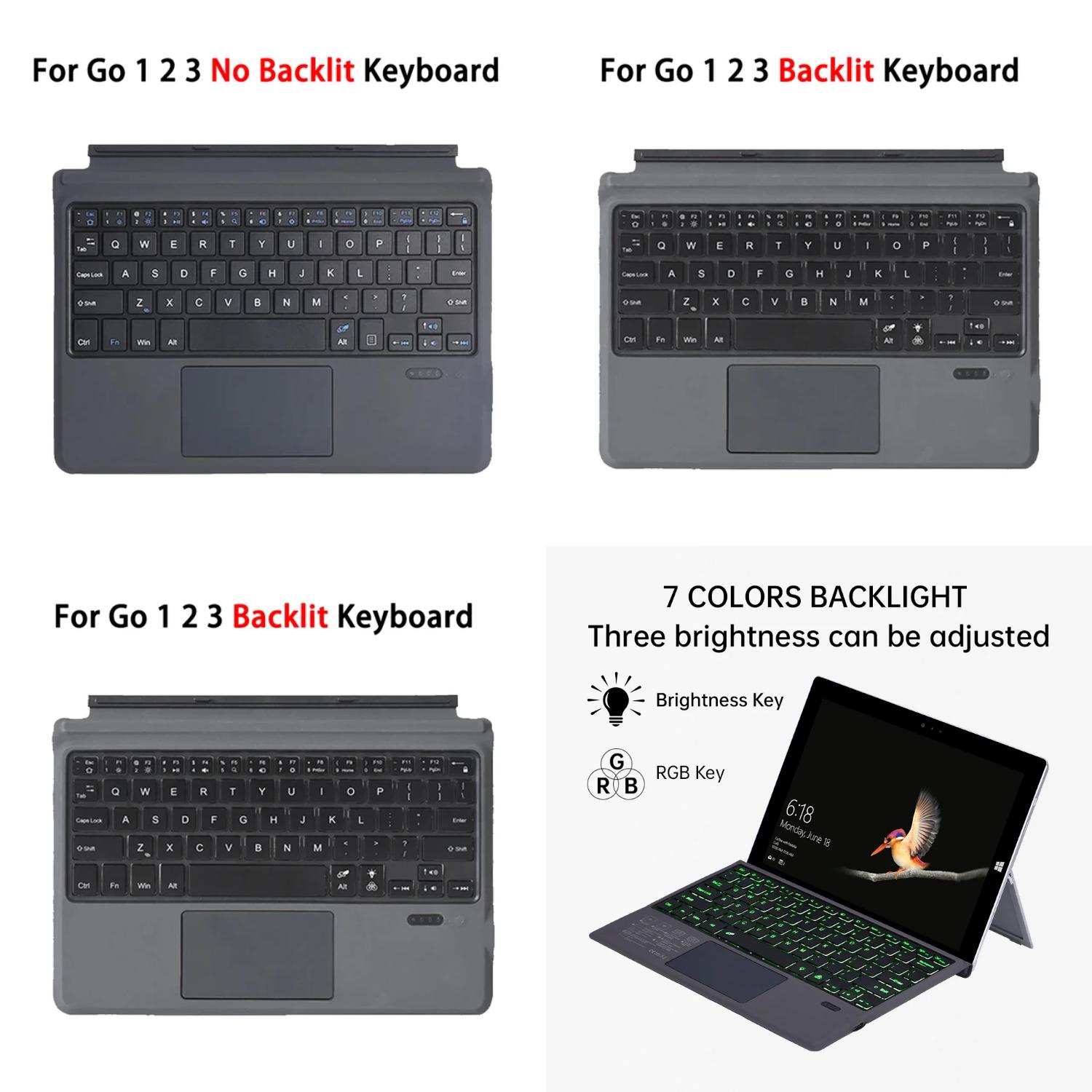 DUFDERIA Bluetooth Keyboard Backlight For Surface Pro 3 4 5 6 7 8 9 Pro ...
