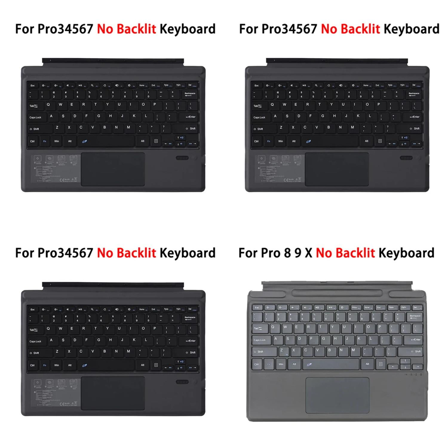 DUFDERIA Bluetooth Keyboard Backlight For Surface Pro 3 4 5 6 7 8 9 Pro ...