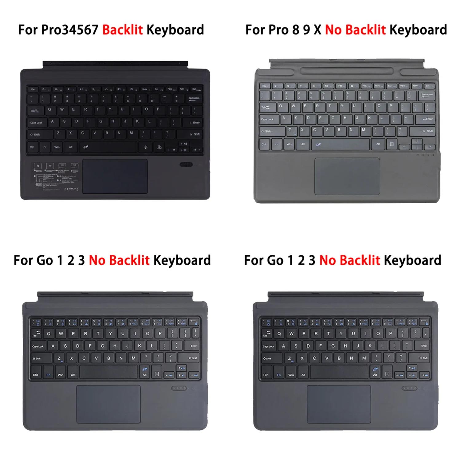 DUFDERIA Bluetooth Keyboard Backlight For Surface Pro 3 4 5 6 7 8 9 Pro X Go 1 2 3 Keyboard ...