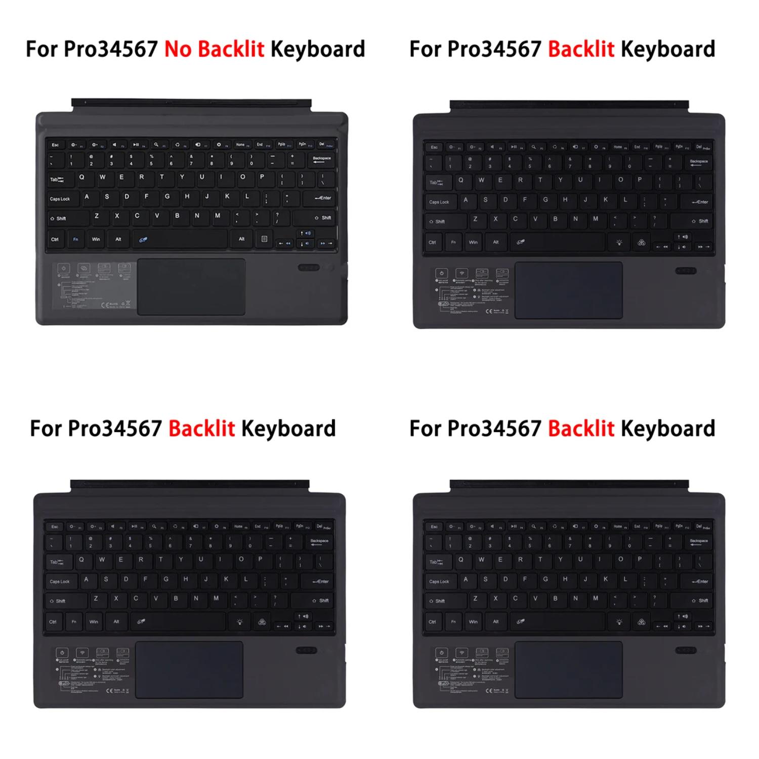 DUFDERIA Bluetooth Keyboard Backlight For Surface Pro 3 4 5 6 7 8 9 Pro ...
