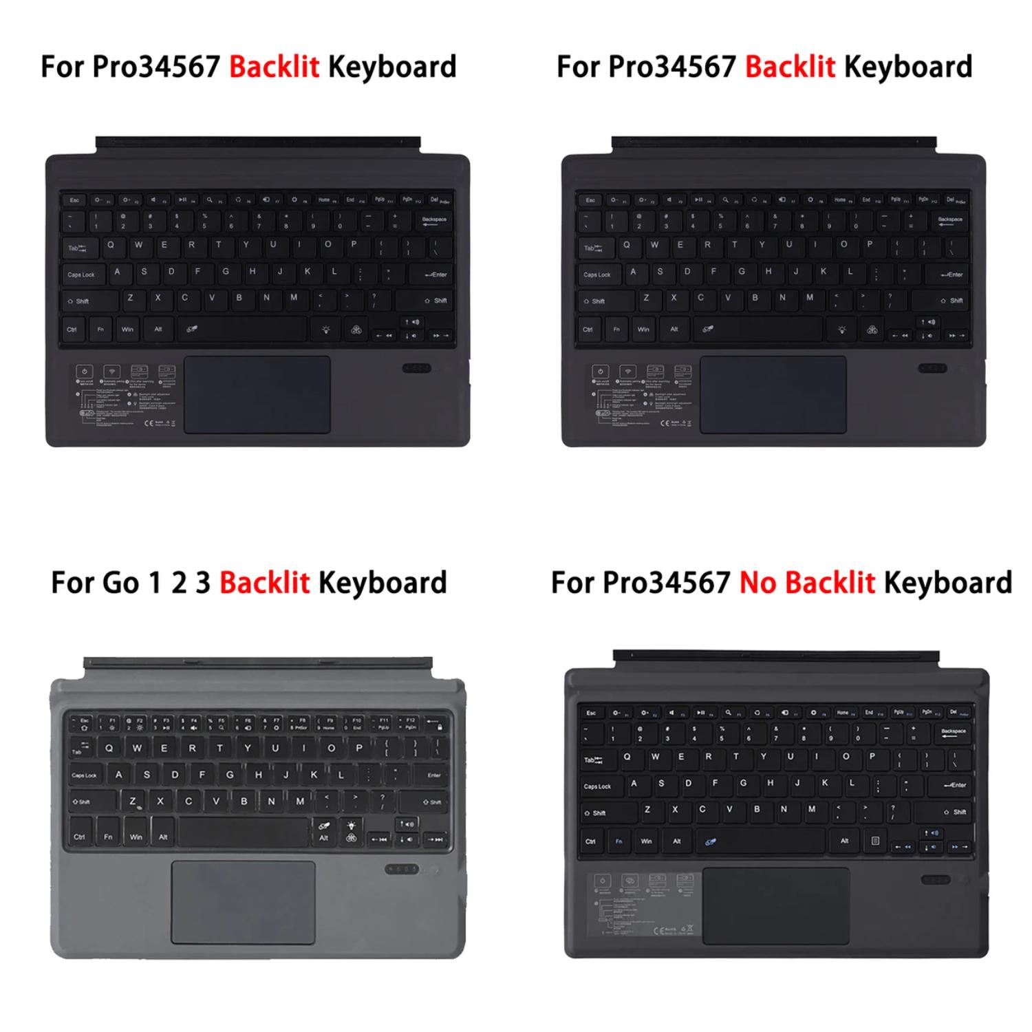 DUFDERIA Bluetooth Keyboard Backlight For Surface Pro 3 4 5 6 7 8 9 Pro ...