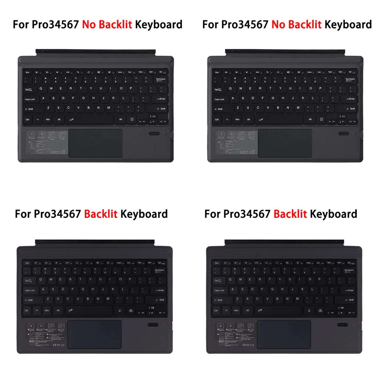 DUFDERIA Bluetooth Keyboard Backlight For Surface Pro 3 4 5 6 7 8 9 Pro ...