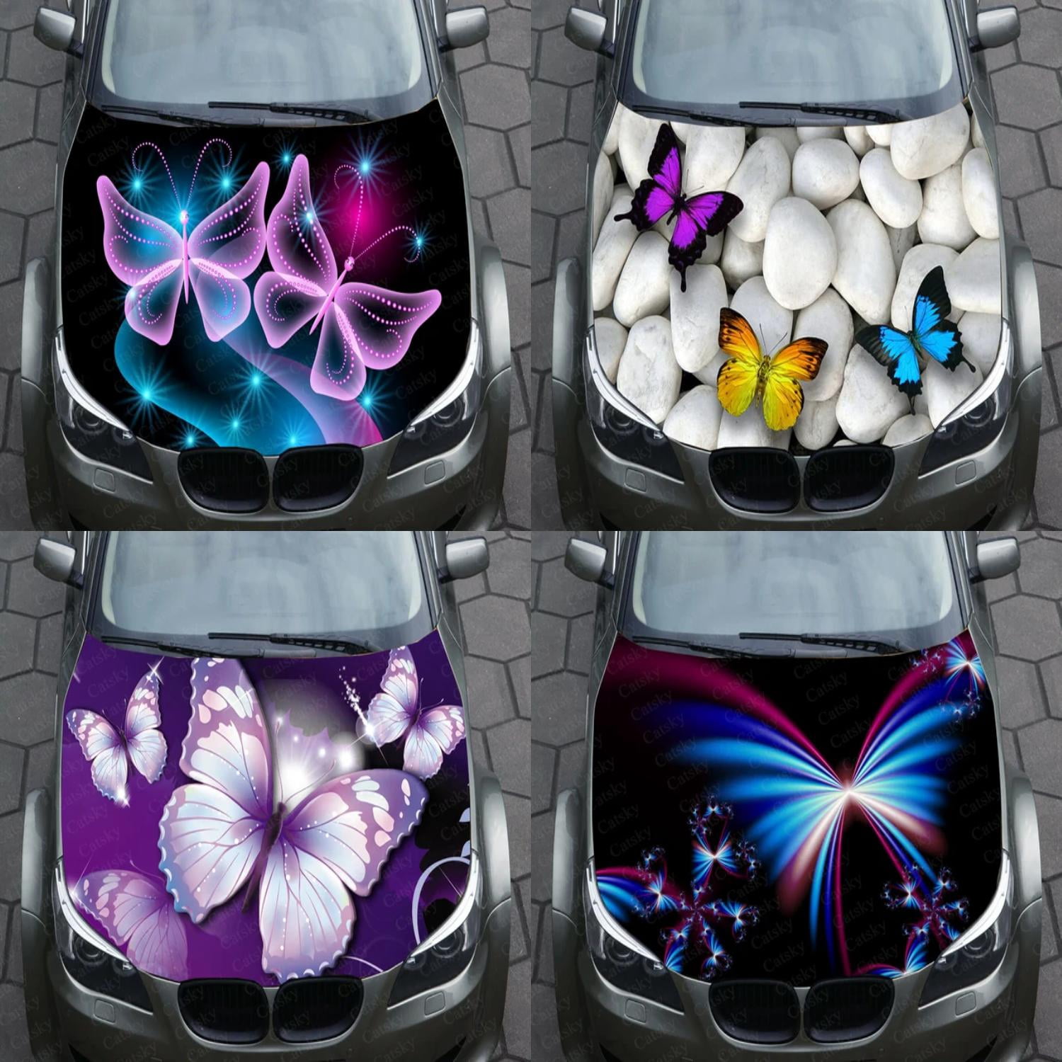 DUFDERIA Butterflies car stickers Auto decal graphic vinyl decal cover ...