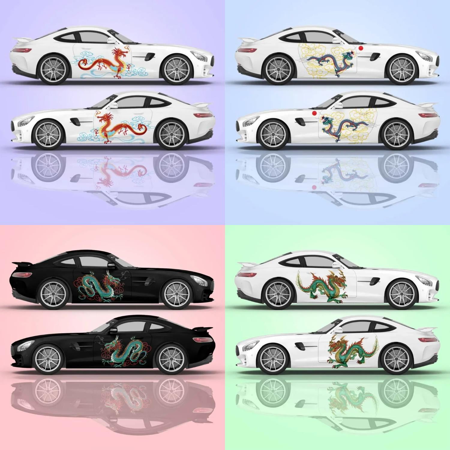 DUFDERIA Chinese Traditional Art Car Body Stickers Chinese Totems ...