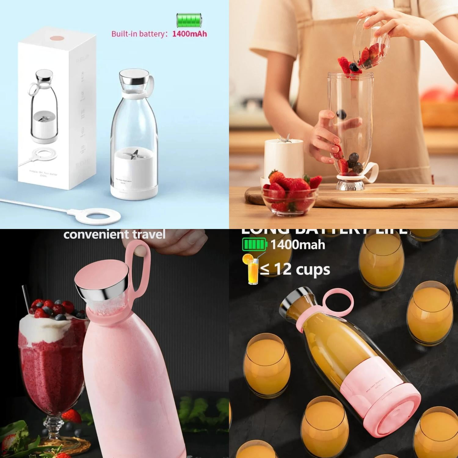 DUFDERIA Compact Portable Mini Wireless Charging Multifunction Juicer ... DUFDERIA Compact Portable Mini Wireless Charging Multifunction Juicer ...