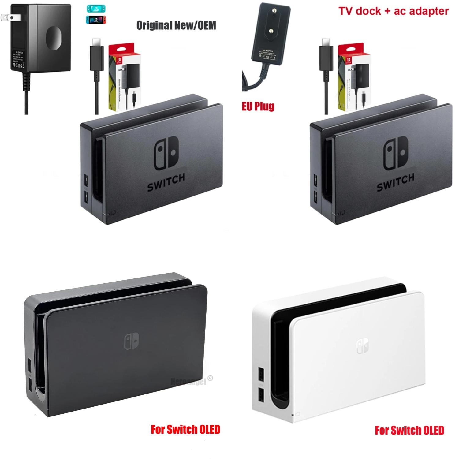 DUFDERIA Enhanced Original Convenient Charging Dock Stand for NS Switch ...