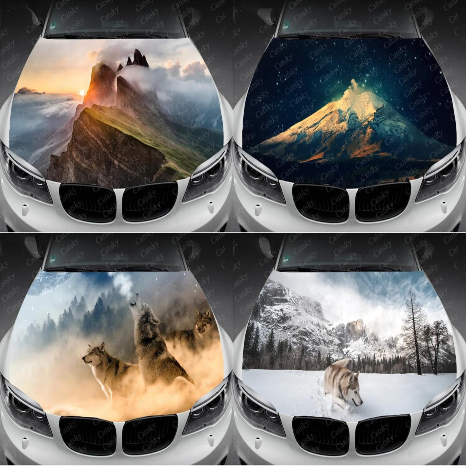 DUFDERIA Funny Car Hood Decal Custom Personalized Car Hood Decal ...