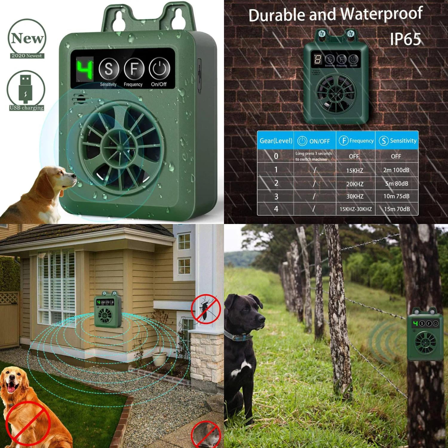 DUFDERIA Harmless Anti Barking Control Device - Mini Bark Stop Repeller ...